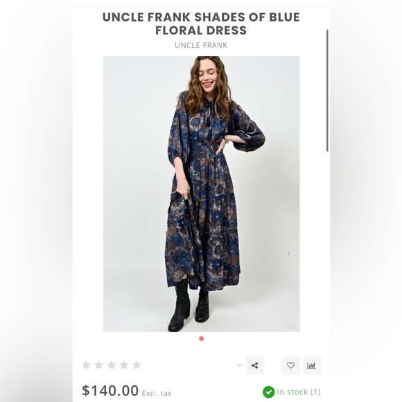 Uncle Frank | Dresses | Uncle Frank Shades Of Blue Maxi Dress | Poshmark